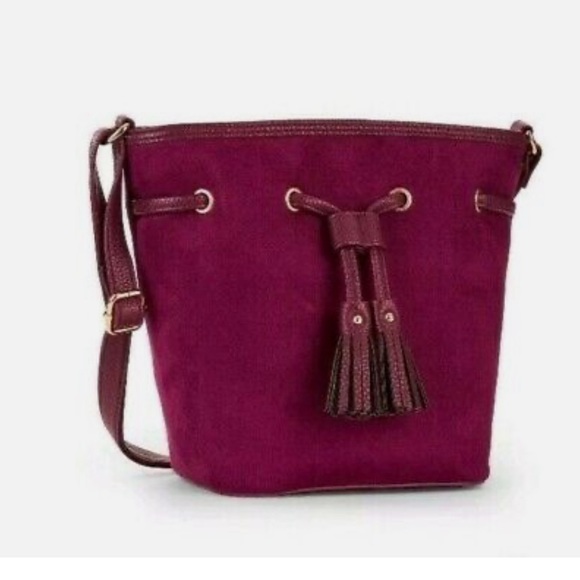 Time and Tru | Bags | Time And Tru Burgundy Crossbody Adjustable ...